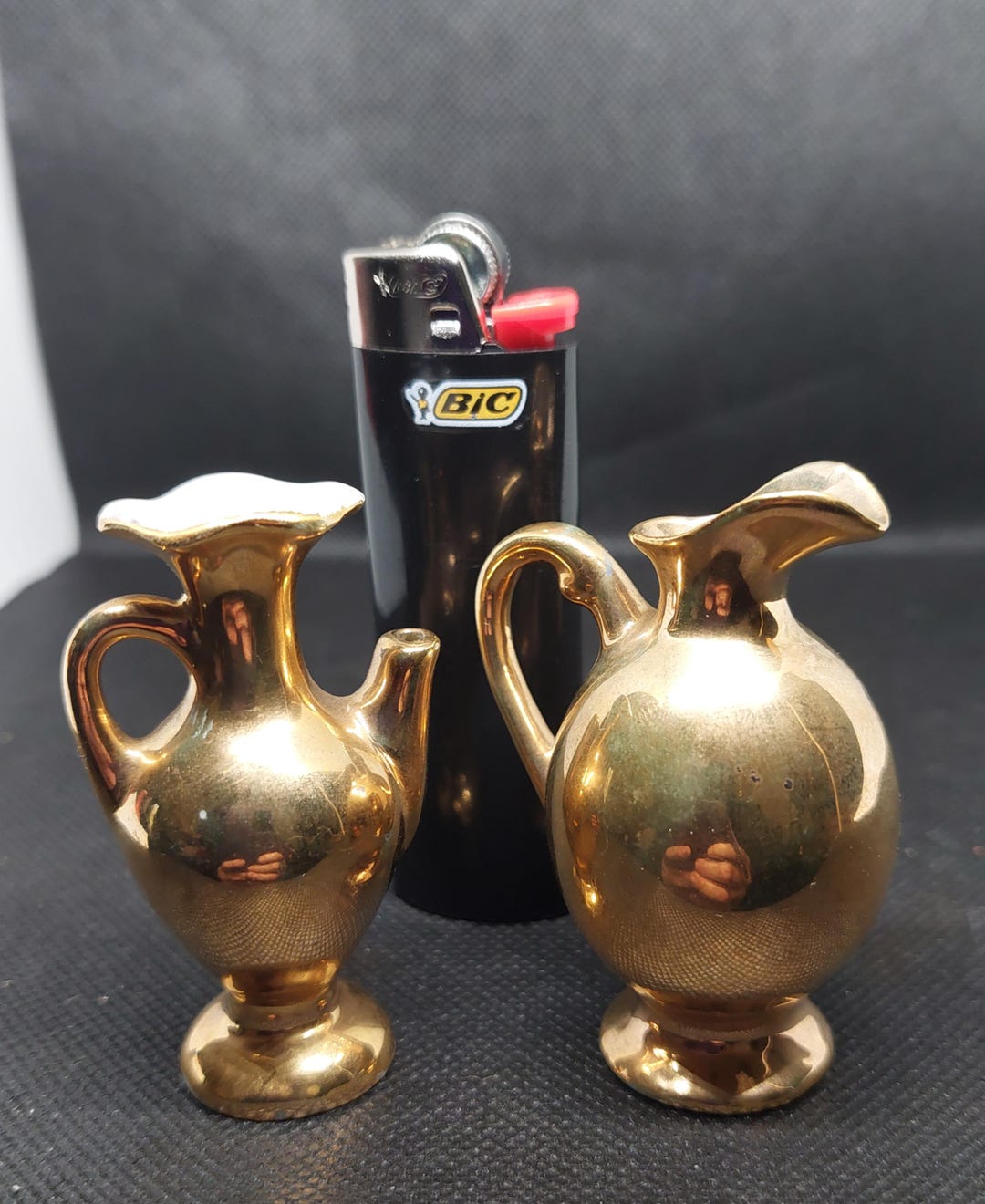 Mini Vintage Gold Pitchers - Etsy