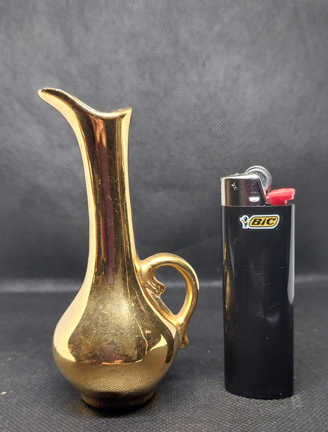 Vintage Weeping Gold Vase - Etsy