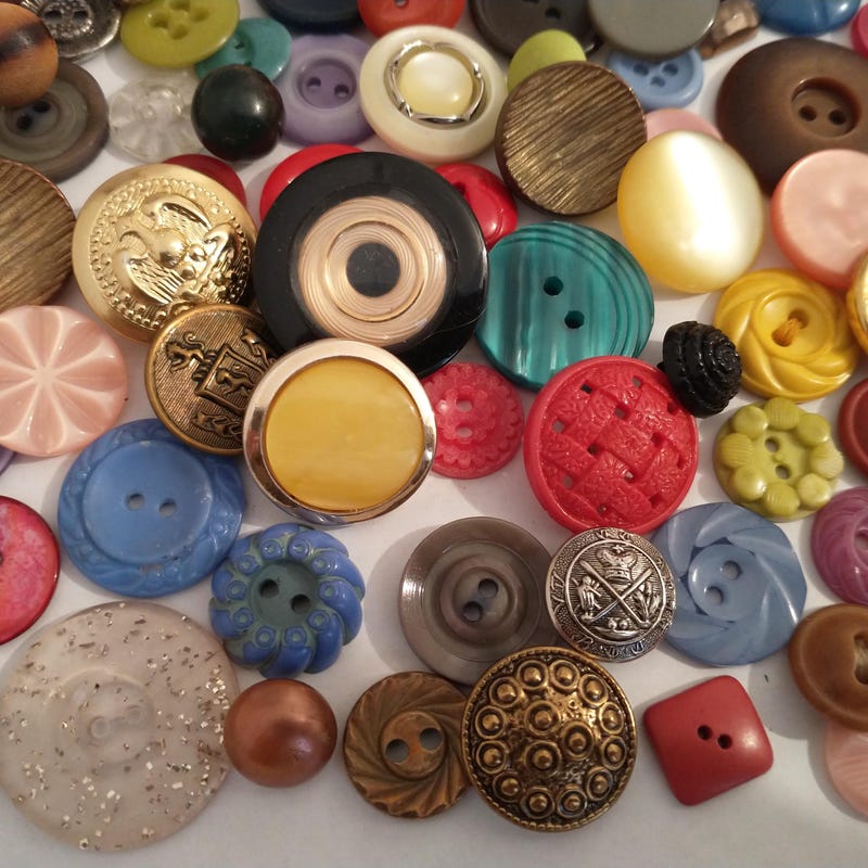 Large Antique Buttons - Etsy