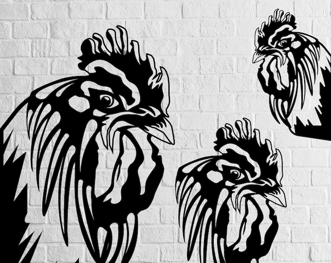 Chicken SVG, Rooster Silhouette Dxf, Peeking SVG for Cricut, Farm Life ...
