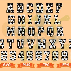 Soccer Numbers Svg, Soccer Font Alphabet, Football Font, Sports Font ...