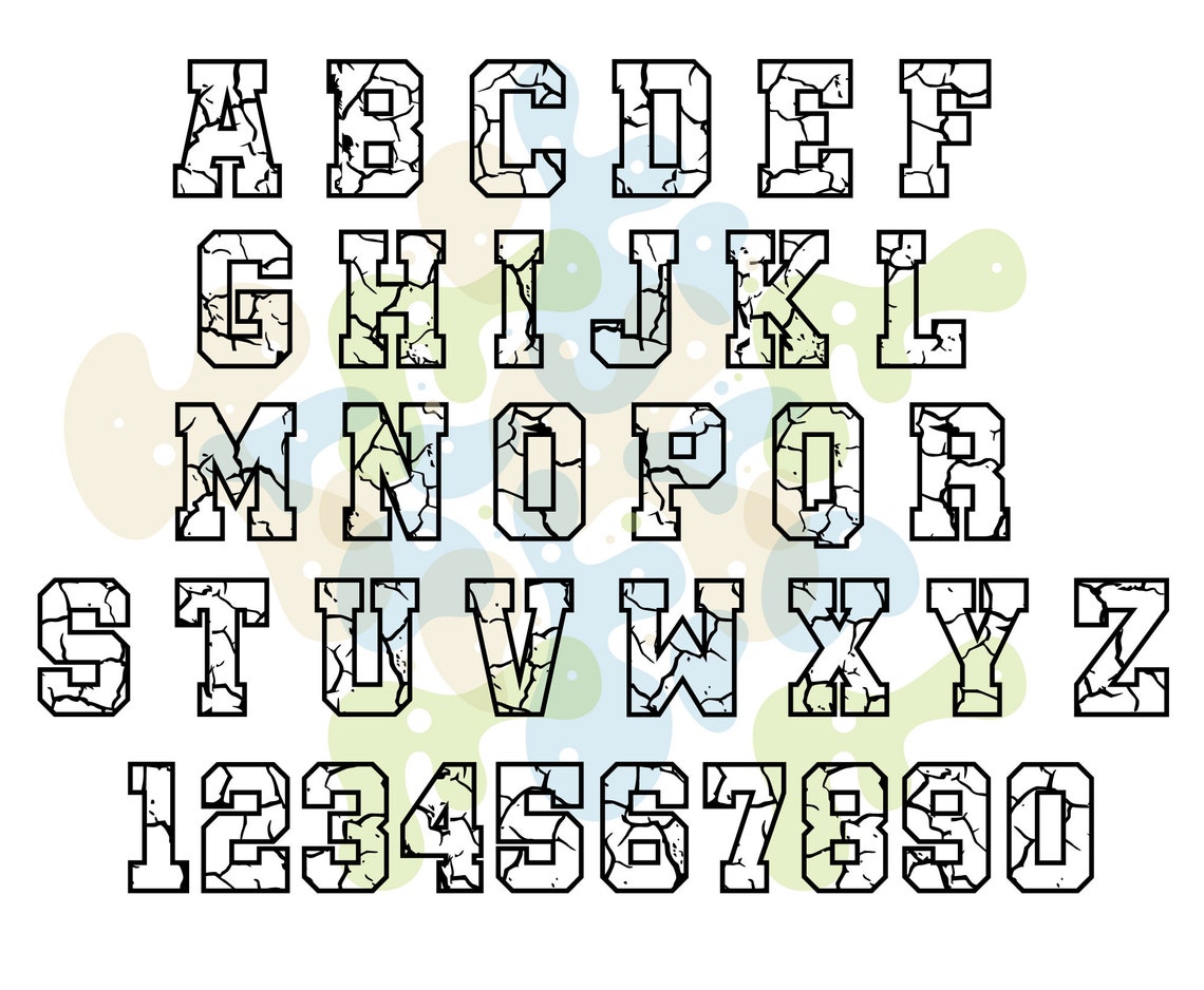 Distressed Font Svg Grunge Font Svg Distressed Letters Svg Distressed ...