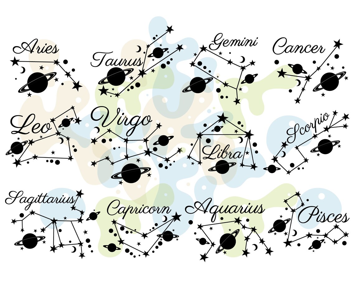 Zodiac Constellation Svg Zodiac Star Constellation Png - Etsy