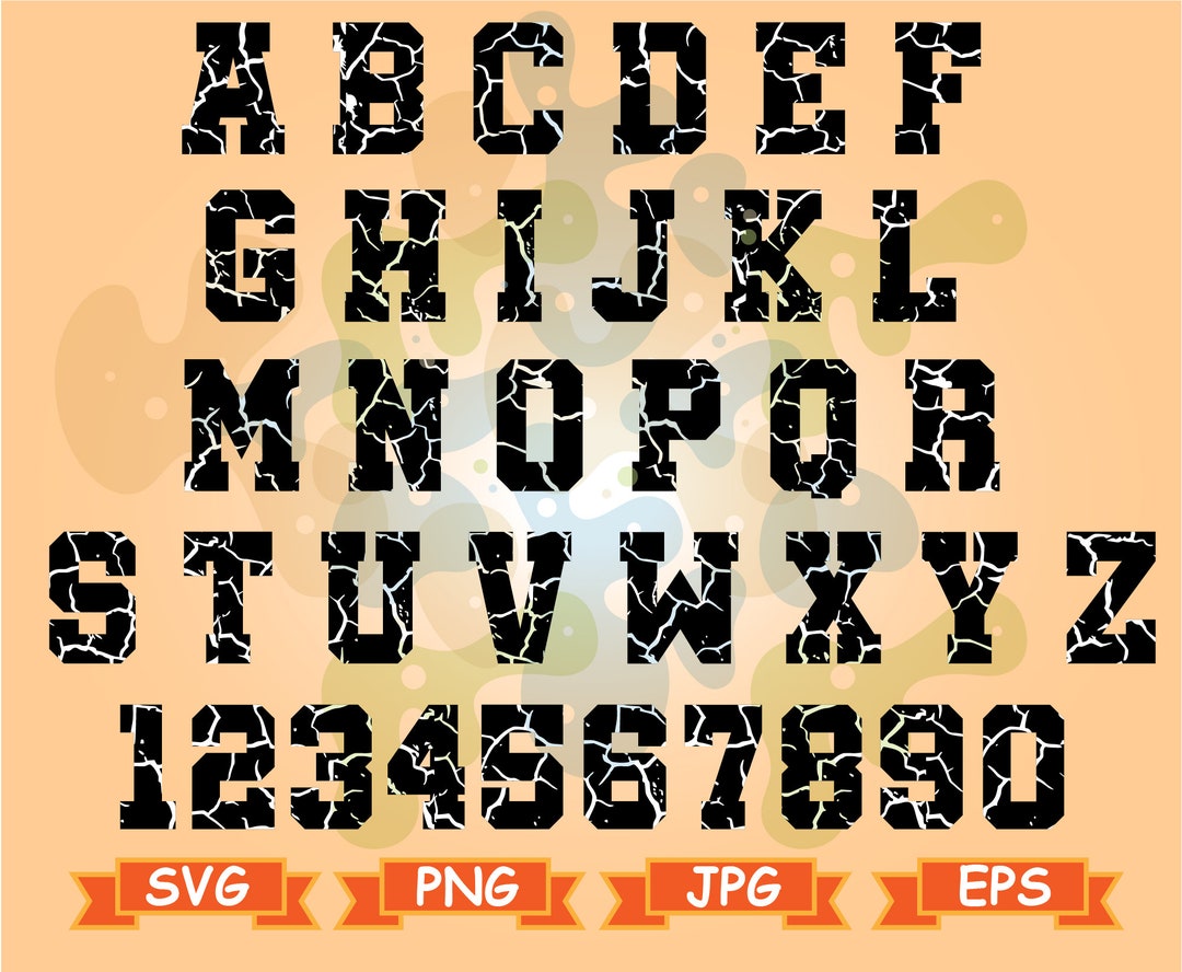 Distressed Font Svg Grunge Font Svg Distressed Letters Svg Distressed ...