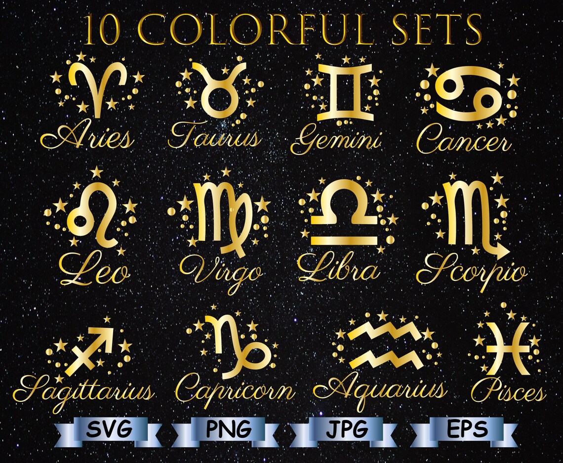 Zodiac Star Sign Svg Zodiac Svg Horoscope Svg Astrology | Etsy