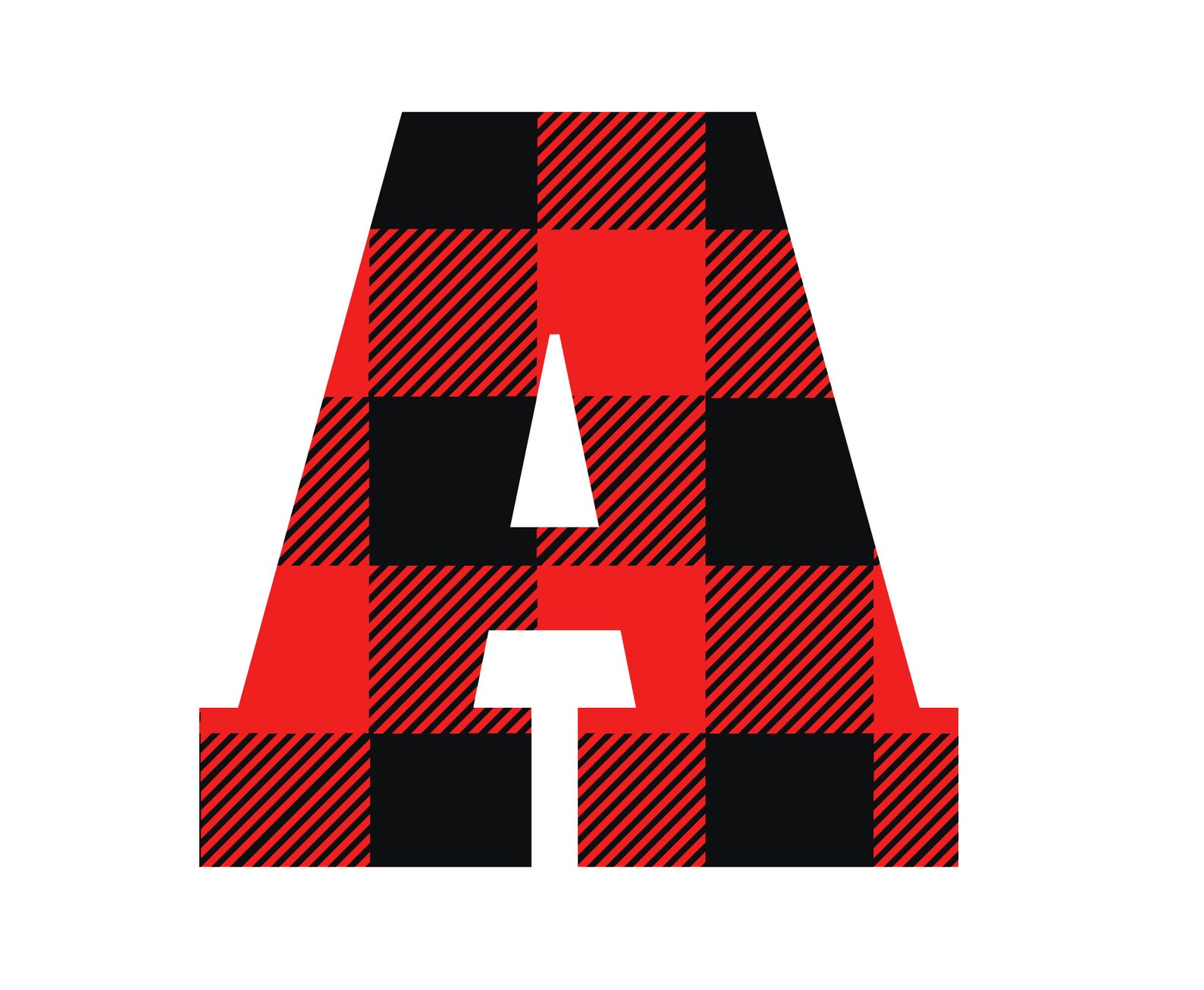 Buffalo Plaid Alphabet SVG Buffalo Plaid SVG Font Plaid Alphabet SVG ...