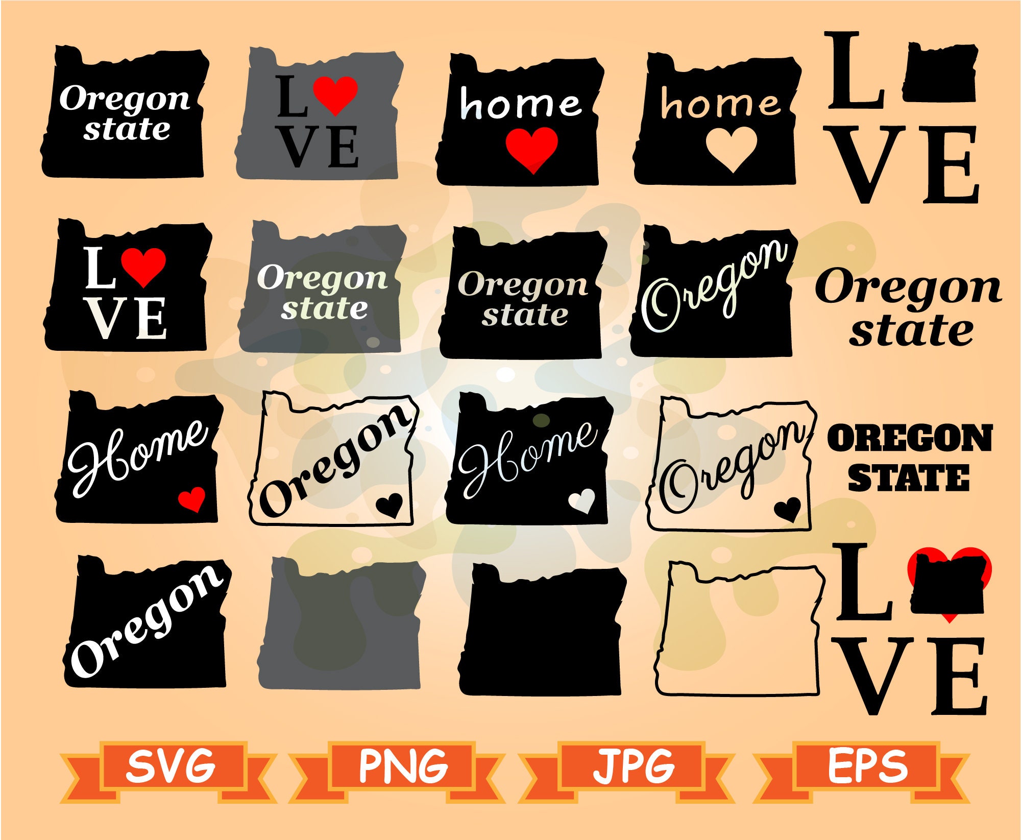 Oregon State Svg Oregon Svg Oregon Silhouette Svg Oregon Vector Oregon ...