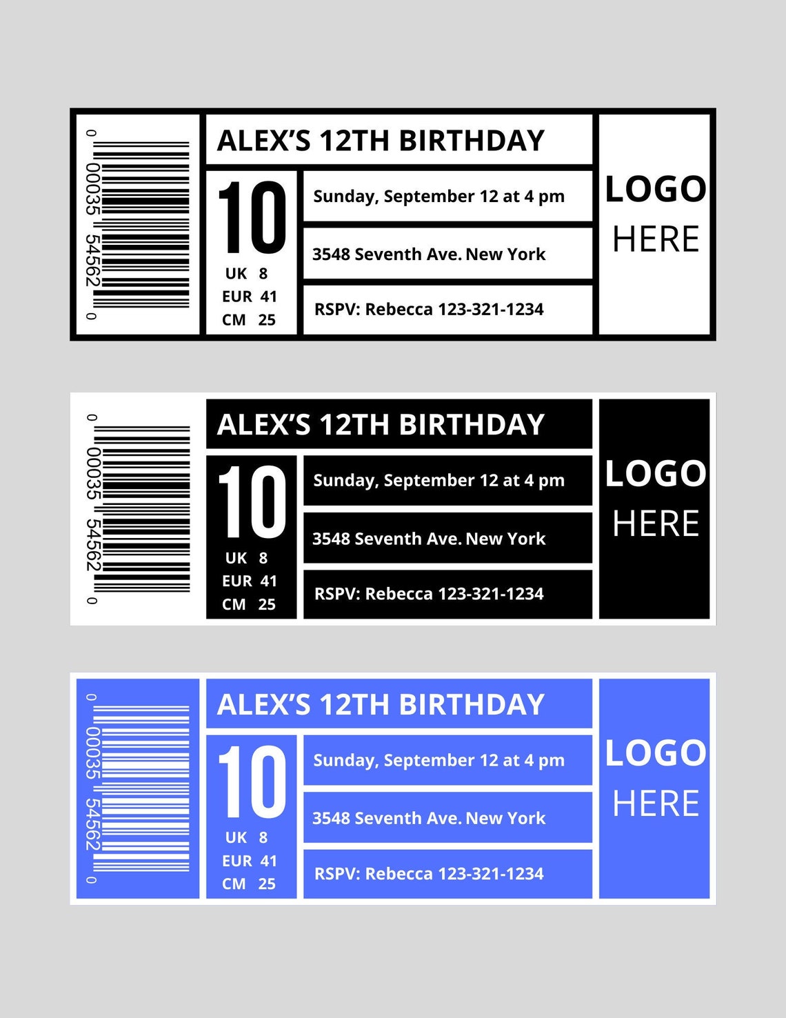 Editable Shoe Box Label Template, PDF, Printable, Shoe Box Label PDF ...