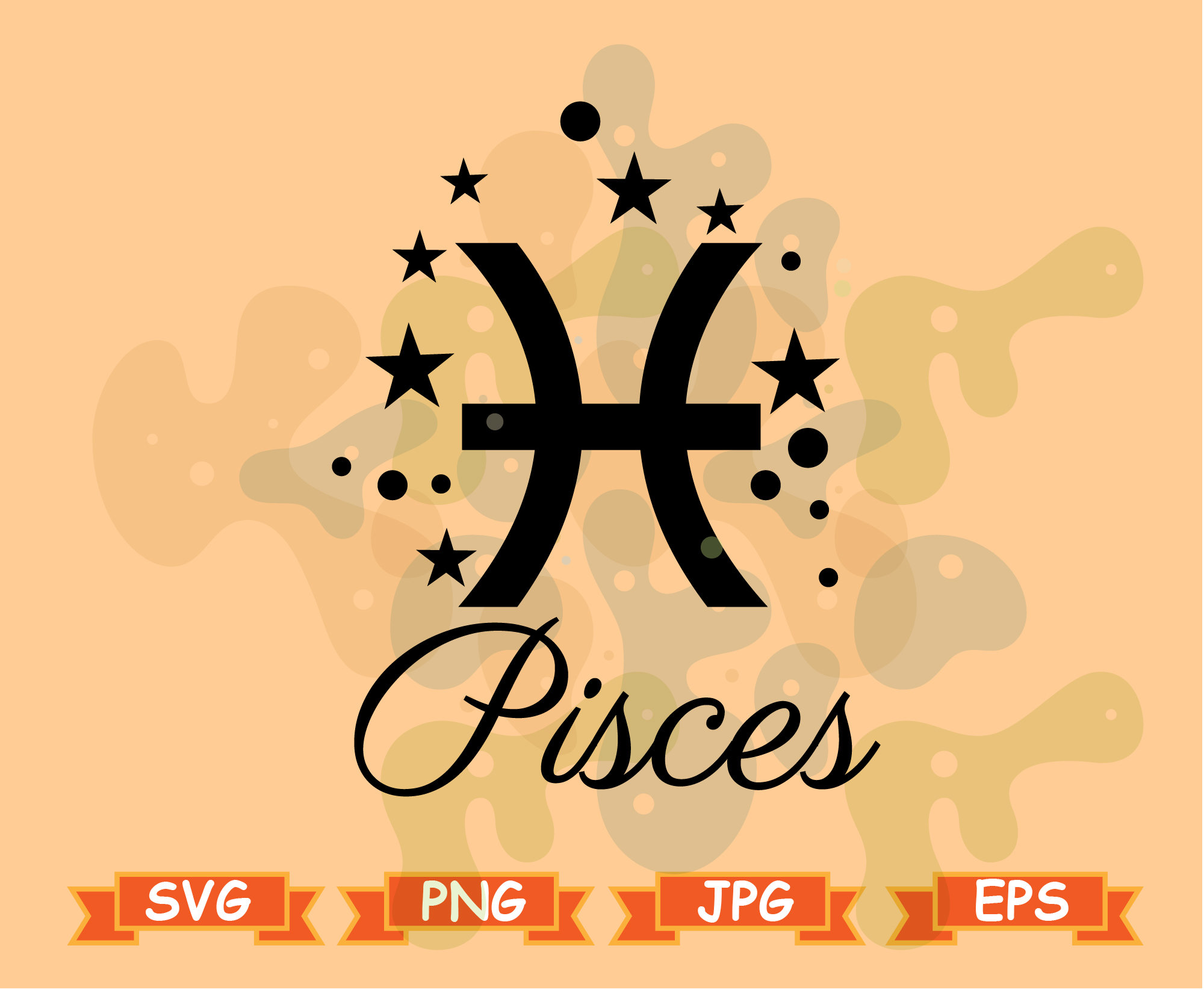 Pisces Star Sign Svg, Pisces SVG, Pisces Zodiac Sign, Pisces Horoscope ...