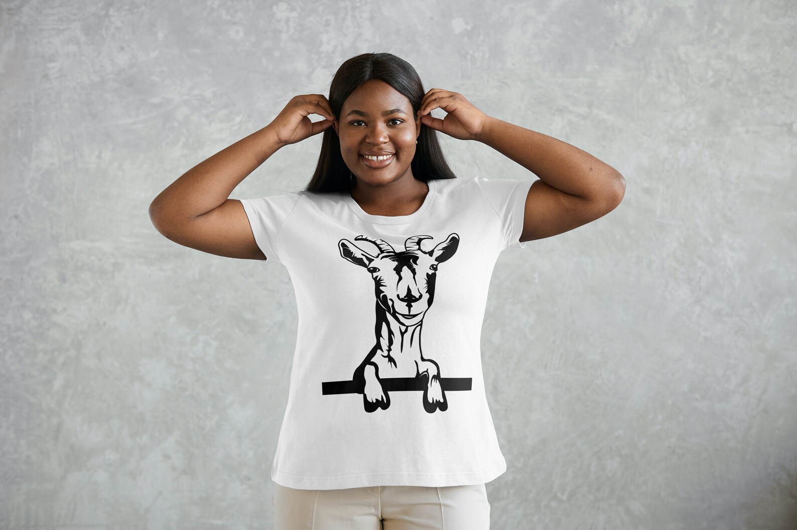 Сurious Funny Goat Svg, Billy Goat, Ibex, Peeking Animal, Head With ...