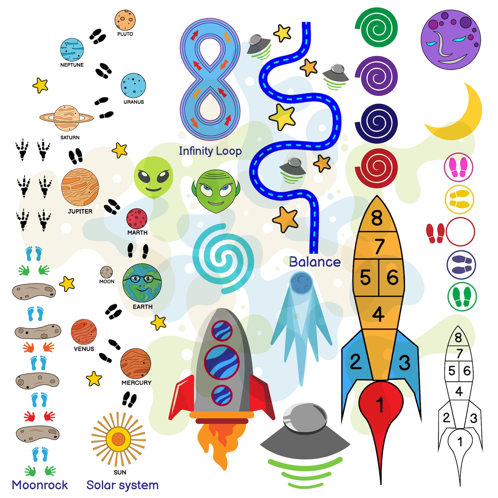 Sensory Path Svg, Space Sensory Path Svg, Sensory Pathway Space ...
