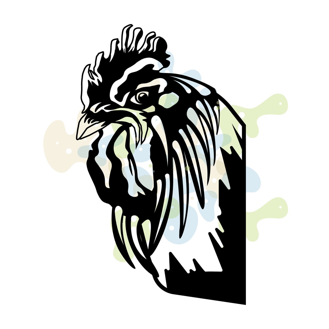 Chicken Dxf, Peeking SVG for Cricut, Chicken Dxf, Farm Life Clipart ...