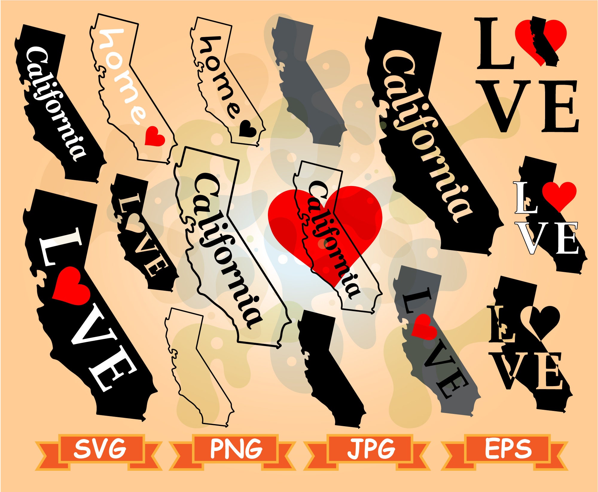 California State Svg, California Svg, California Silhouette, California ...