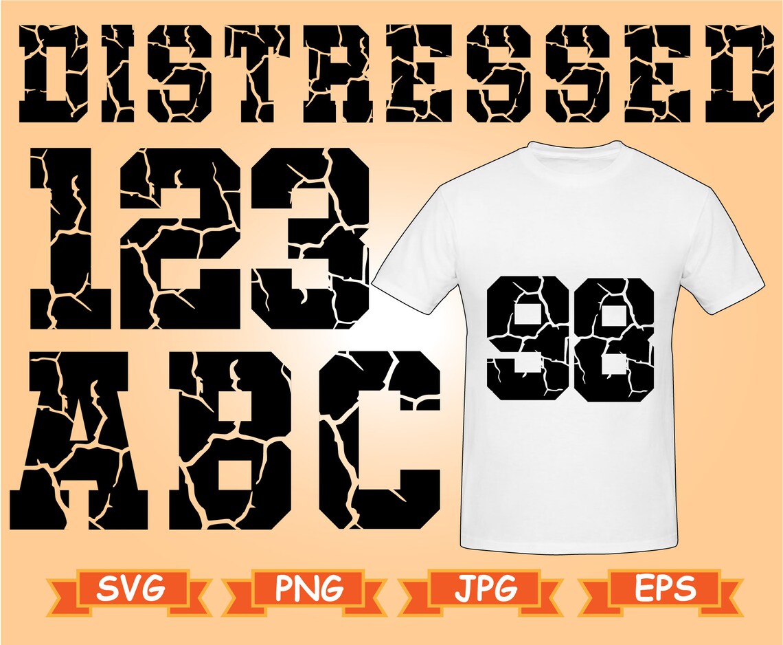 Distressed Font Svg Grunge Font Svg Distressed Letters Svg Distressed ...