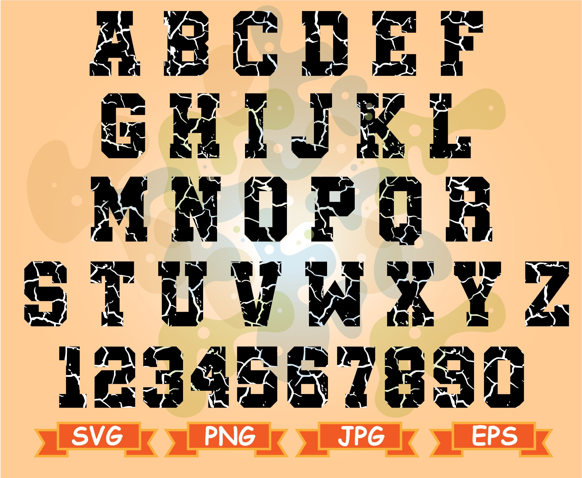 Distressed Font Svg Grunge Font Svg Distressed Letters Svg Distressed ...