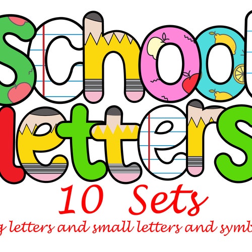 Teacher Doodle Letters Back to School Pencil Hand Drawn - Etsy