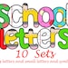 School Letters & Numbers PNG, Back to School PNG Letters, School ...
