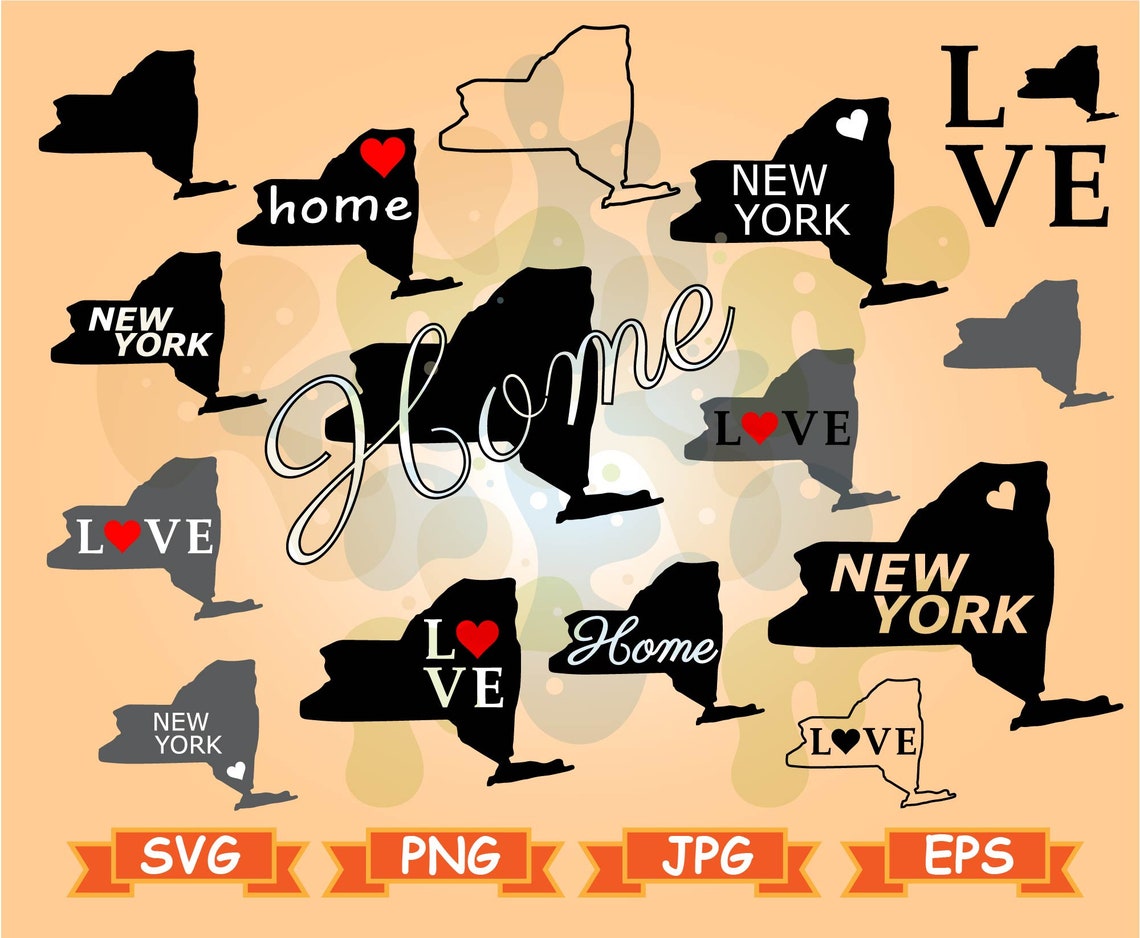 New York Svg New York State Svg New York Clipart Svg New York Cricut ...