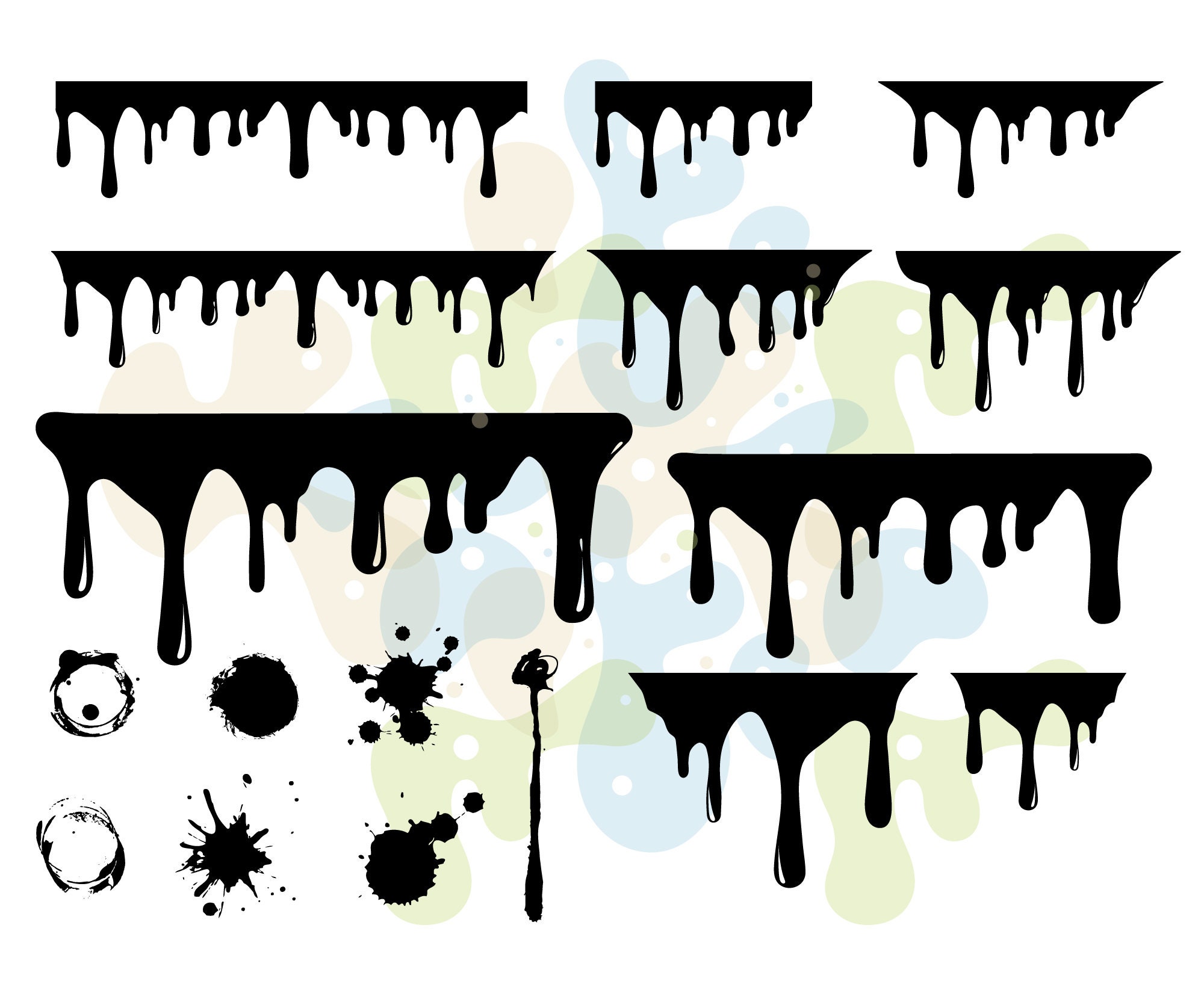 Dripping Borders Svg, Dripping Svg, Dripping Borders Png, Drip Svg ...