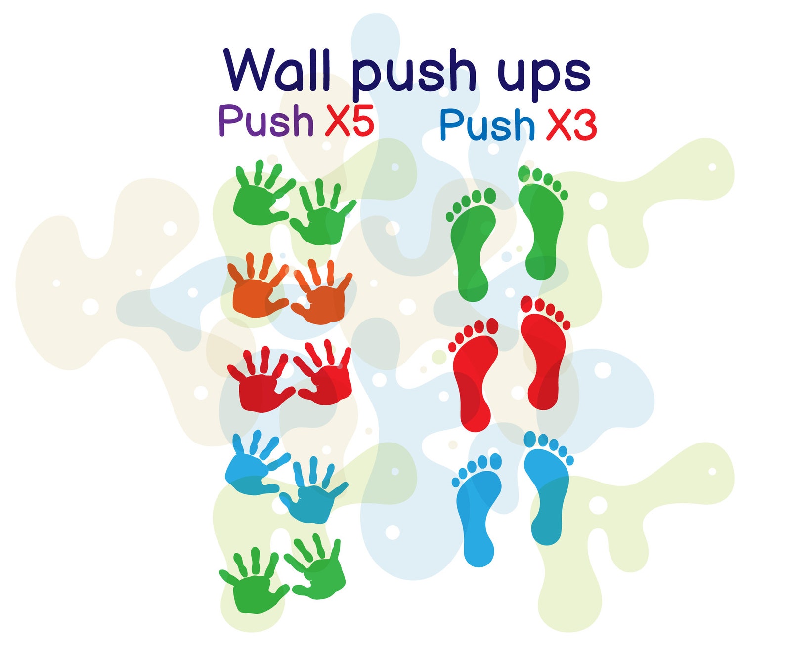 Sensory Track Wall Svg Bundle Hands & Feet Sensory Pathway - Etsy Canada