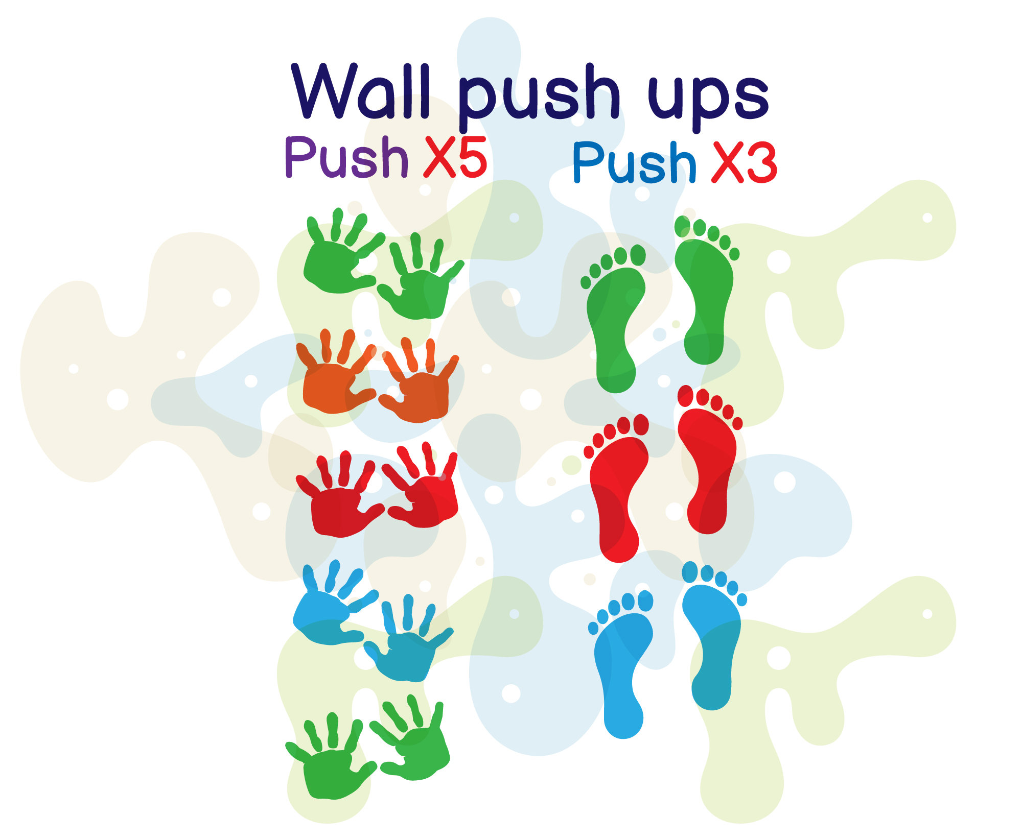 Sensory Track Wall Svg Bundle, Hands & Feet, Sensory Pathway, Sensory ...