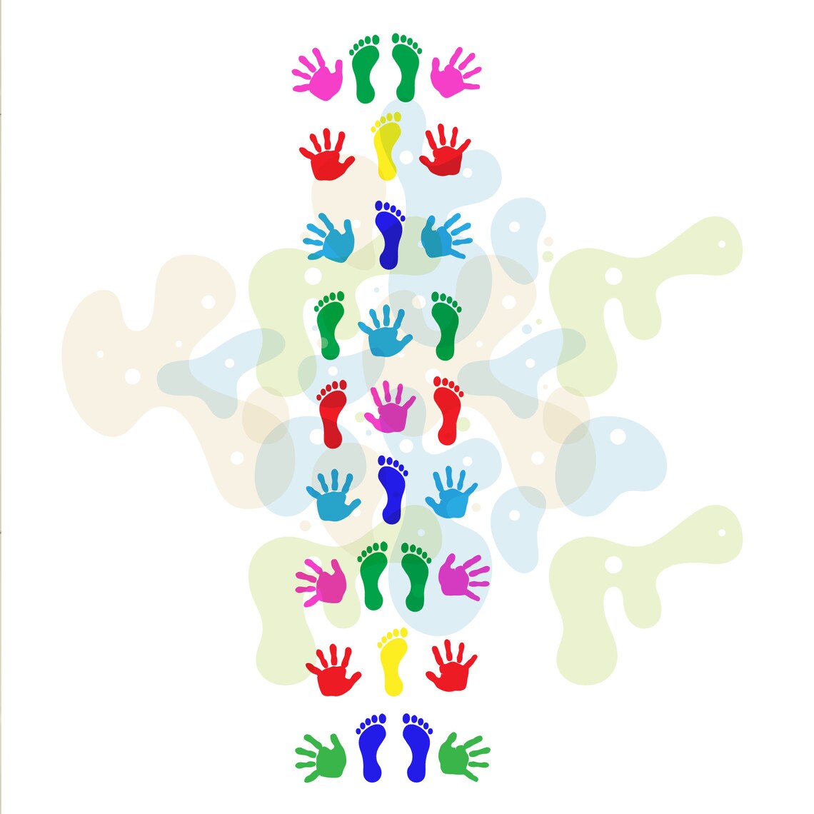 Hands & Feet Hopscotch Svg, Hands Feet Png, Sensory Pathway Svg ...