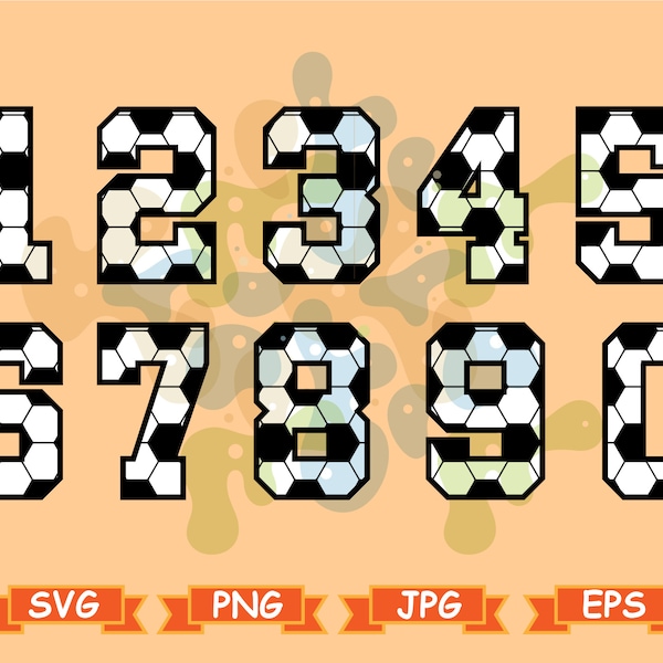 Soccer Jersey Numbers Font - Etsy