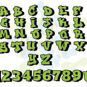 Graffiti svg Colorful Graffiti Alphabet Graffiti letters | Etsy