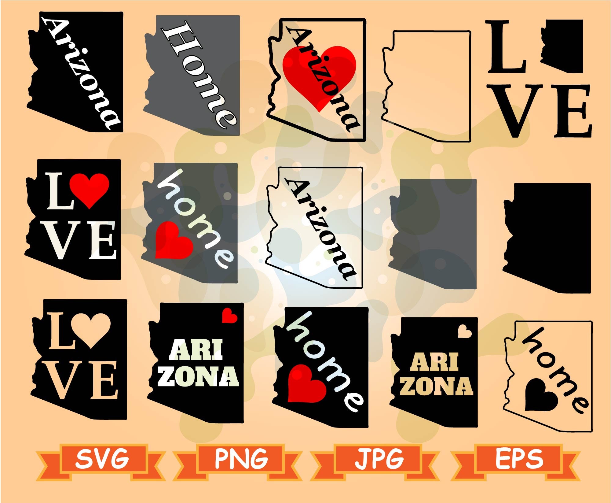 Arizona State Svg Arizona Svg Arizona silhouette Svg Arizona vector ...