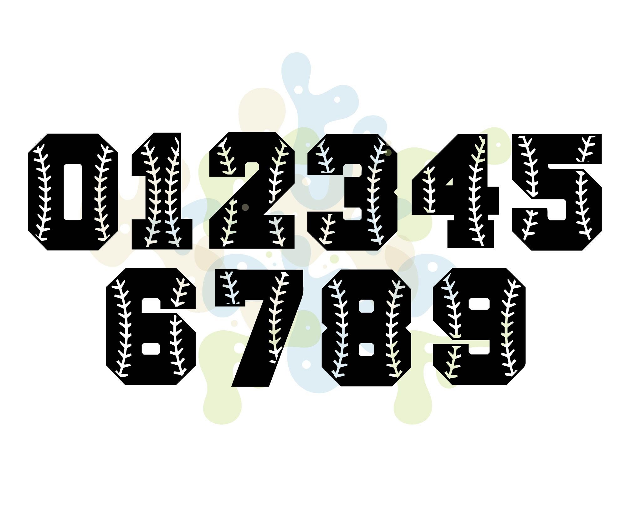 Baseball Numbers SVG, Baseball Stiches SVG, Softball Font Svg Files for ...