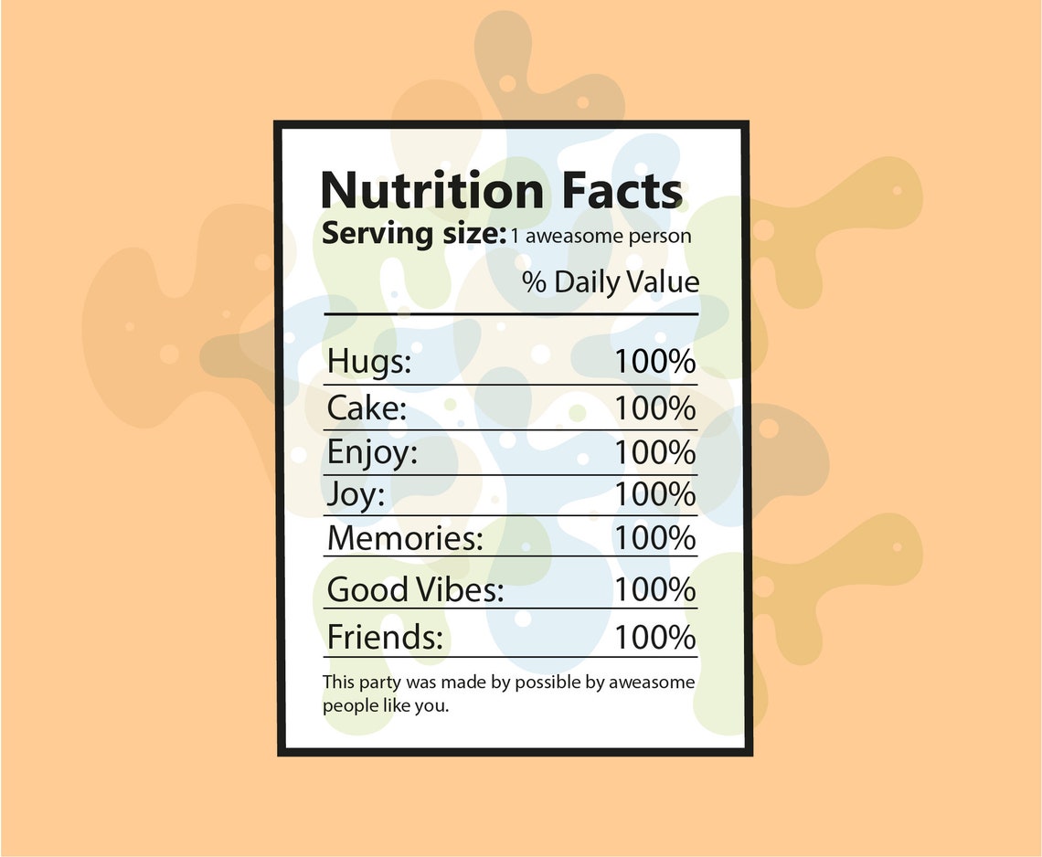 Nutrition Facts Png,barcode, Party Nutritional Facts, Water Bottle ...