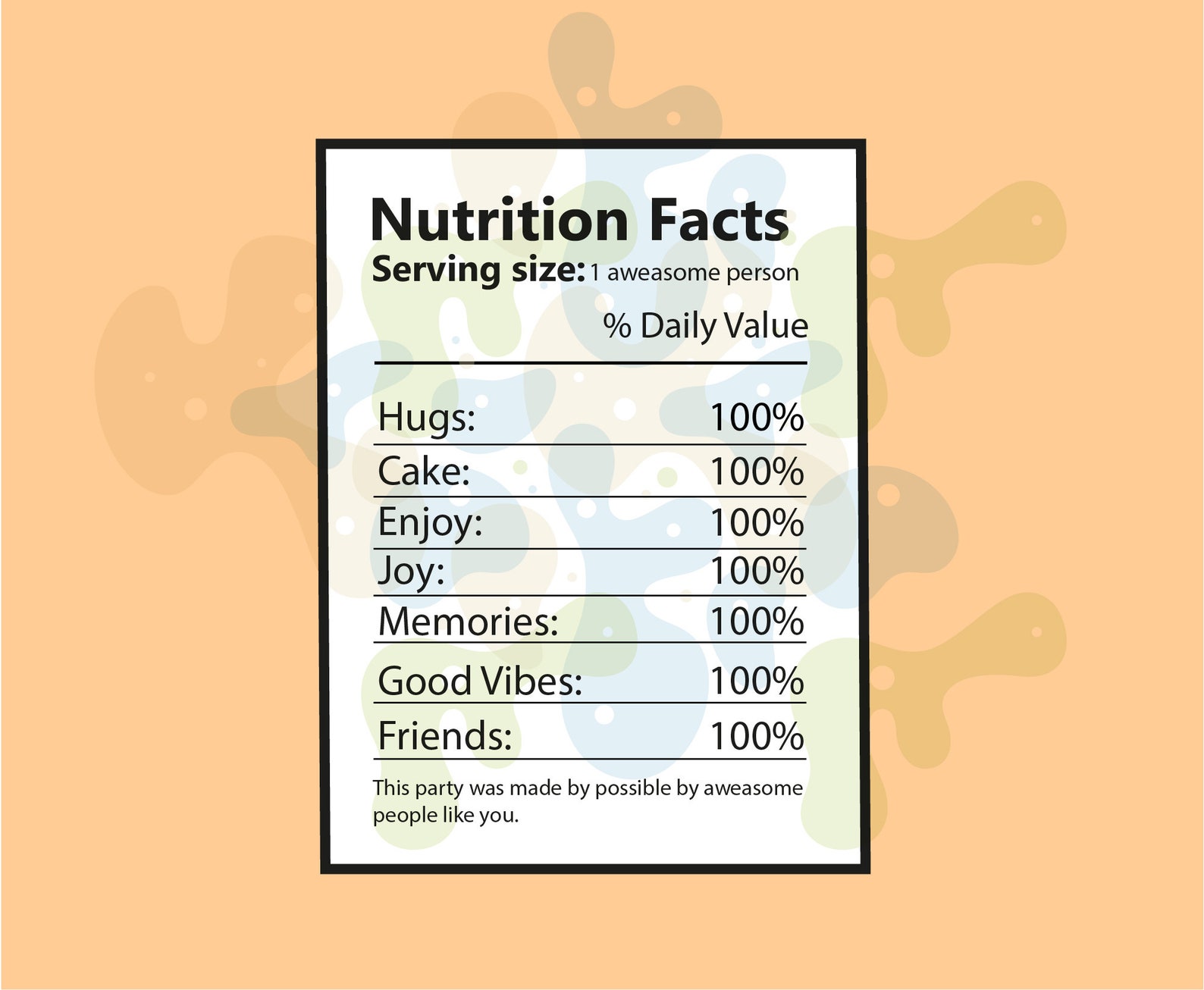 Nutrition Facts Png,barcode, Party Nutritional Facts, Water Bottle ...