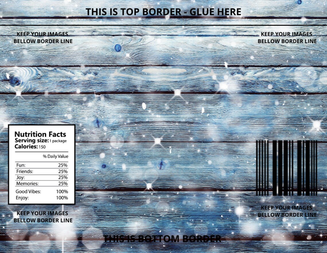 Editable Chip Bag Template, Chip Bag Template Canva Editable, Chip Bag ...