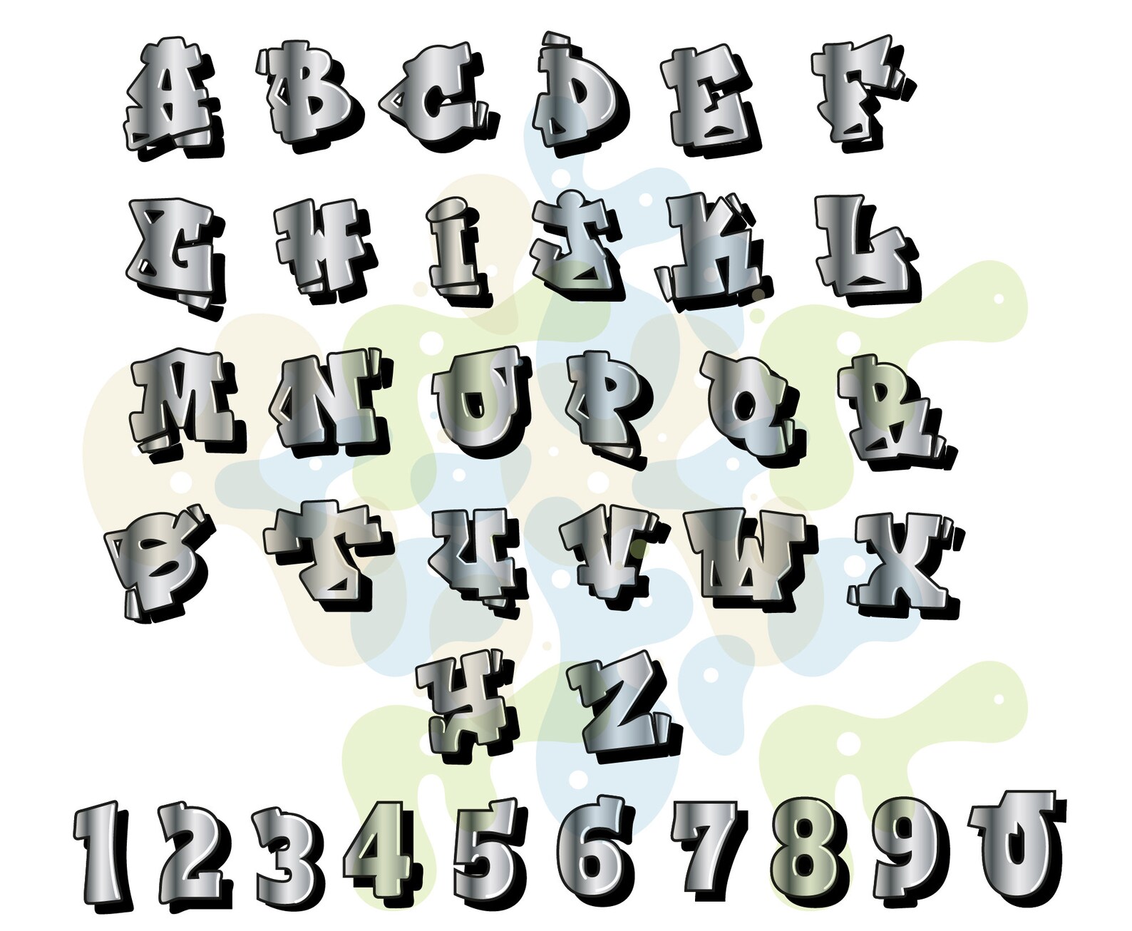 Graffiti Svg, Colorful Graffiti Alphabet, Graffiti Letters Svg, Street ...