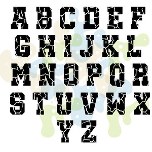 Distressed Font Svg Grunge Font Svg Distressed Letters Svg Distressed ...