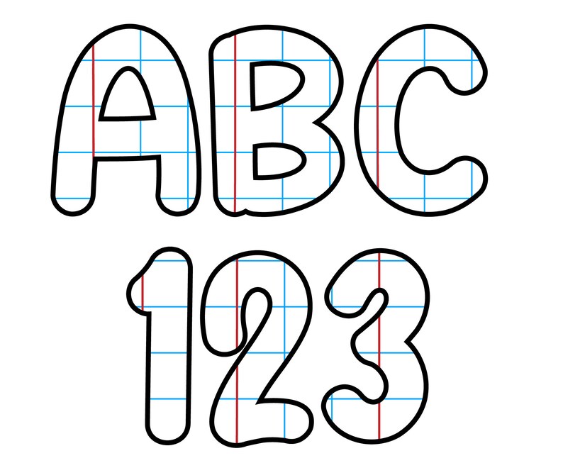 School Letters & Numbers PNG, Back to School PNG Letters, School ...