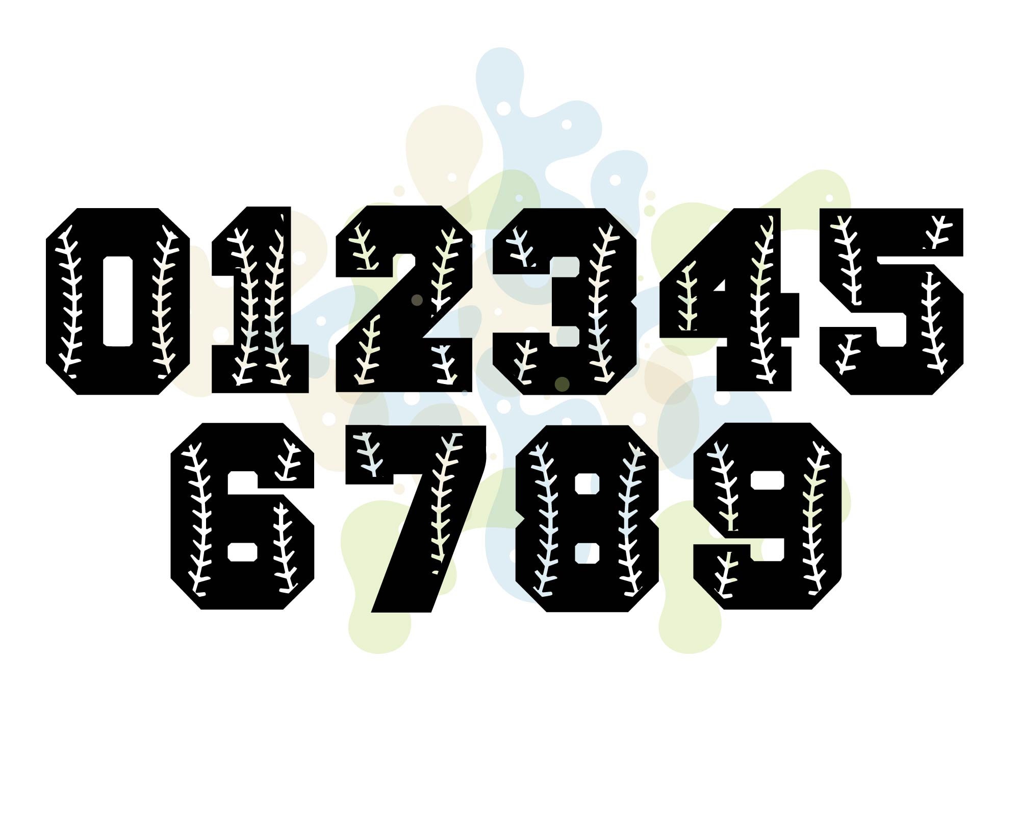 Baseball Numbers SVG, Baseball Stiches SVG, Softball Font Svg Files for ...