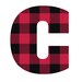 Buffalo Plaid Alphabet SVG Buffalo Plaid SVG Font Plaid Alphabet SVG ...
