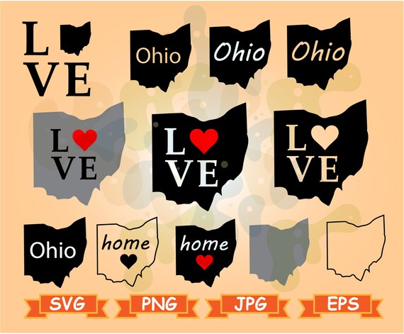 Ohio State Svg Bundle Ohio Home Svg Love Ohio Svg Ohio Cut | Etsy