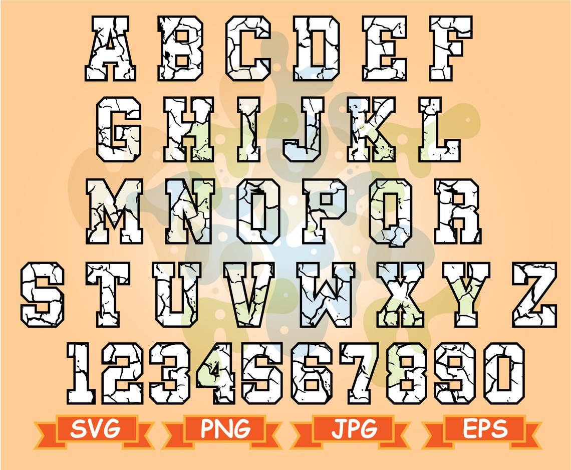 Distressed Font Svg Grunge Font Svg Distressed Letters Svg Distressed ...