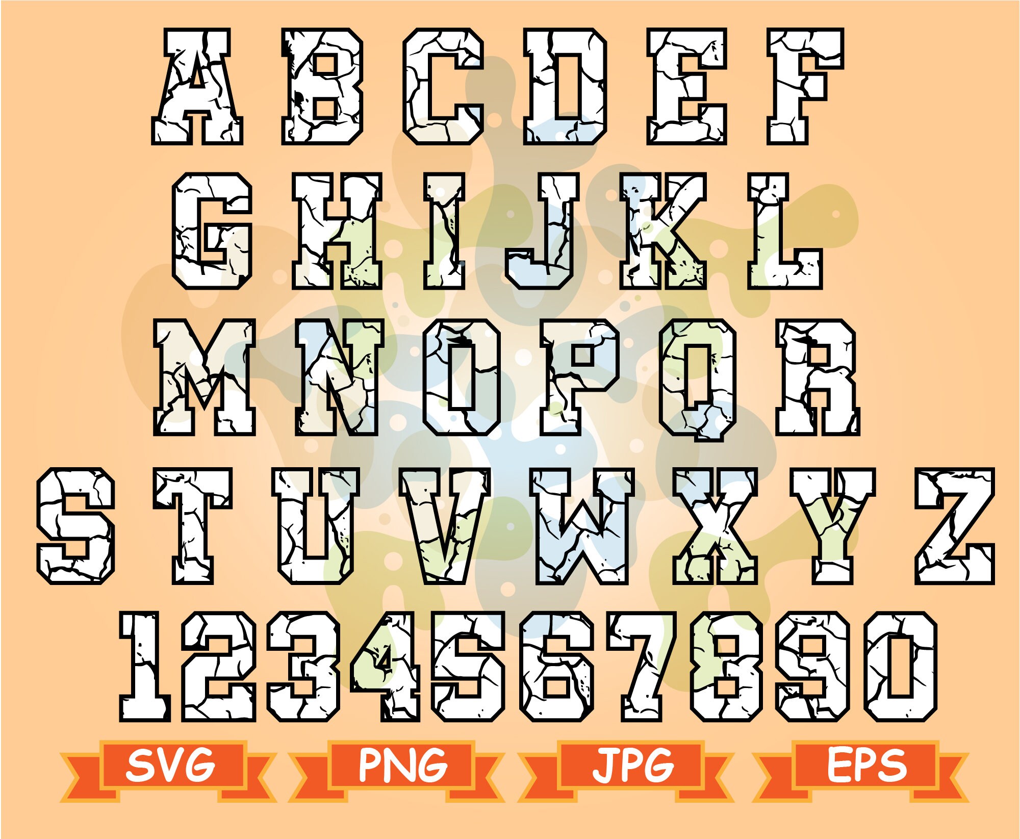 Distressed Font Svg Grunge Font Svg Distressed Letters Svg Distressed ...