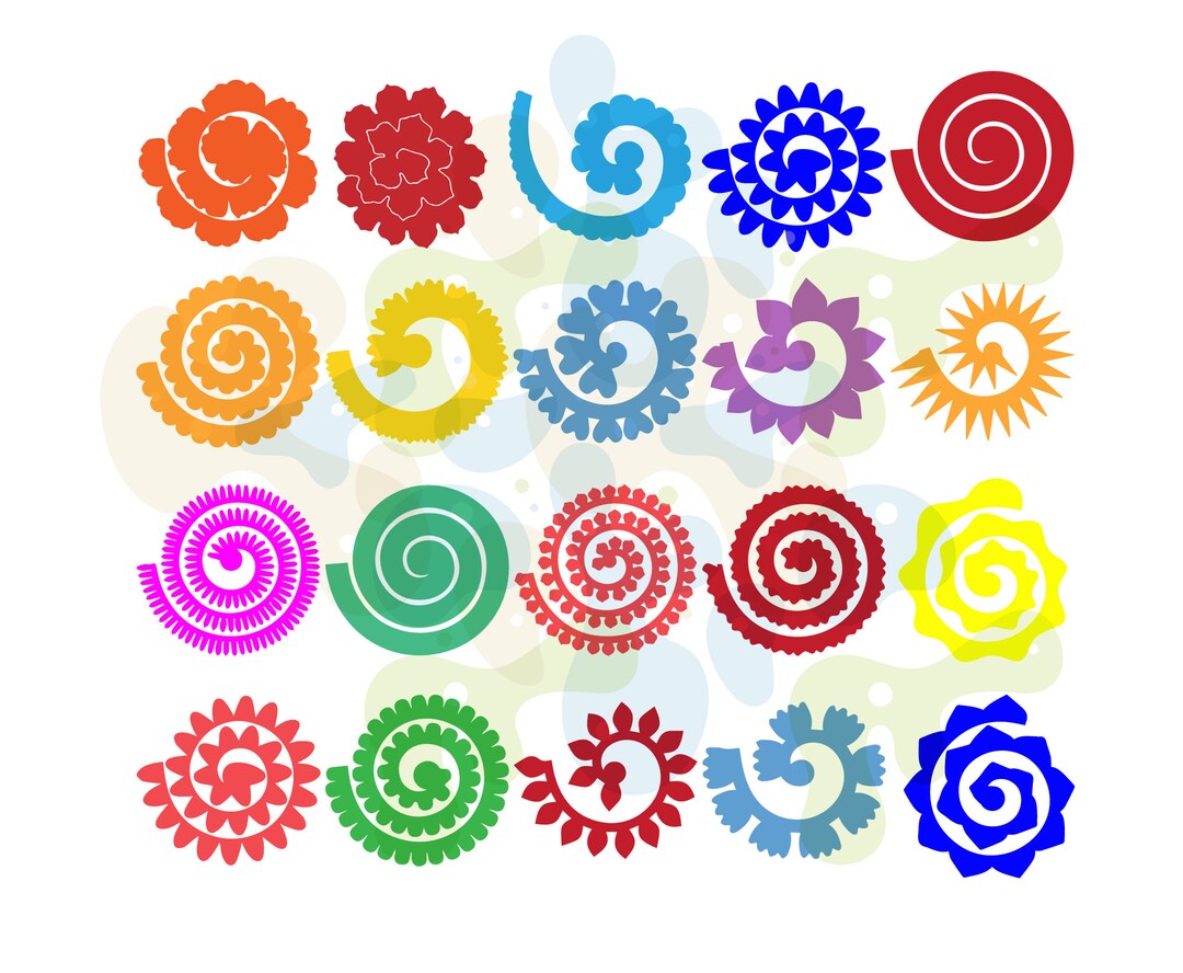 Rolled Paper Flower Svg, 3d Flower SVG, Paper Flower Svg, Rolled Flower ...