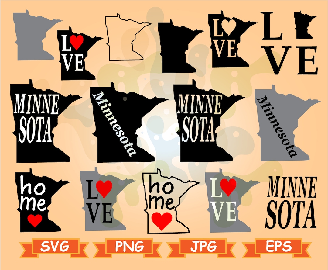 Minnesota State Svg, Minnesota Svg, Minnesota Vector, Minnesota Bundle ...