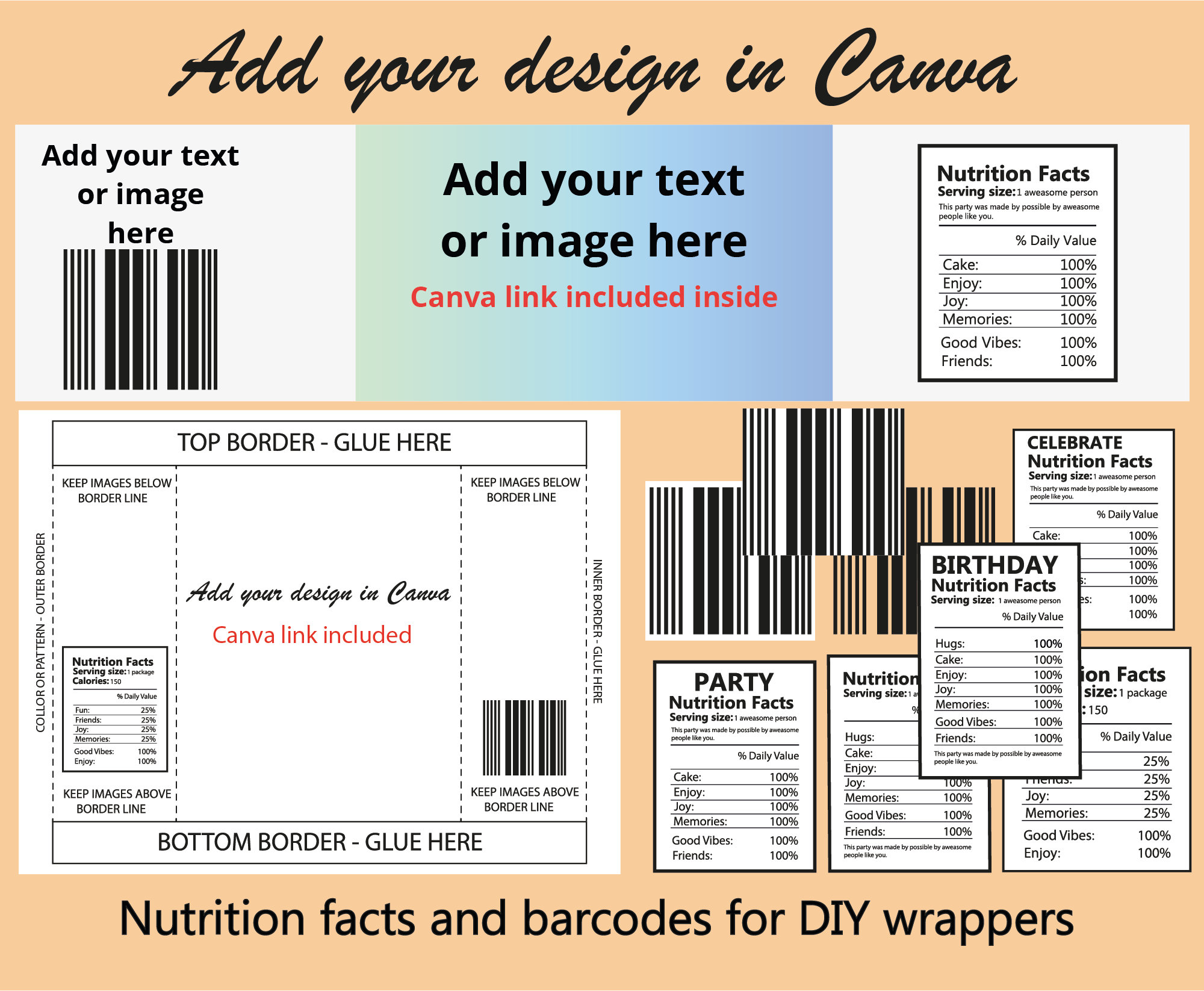 Party Favour Bundle, Nutrition Facts Png,barcode, Party Nutritional ...