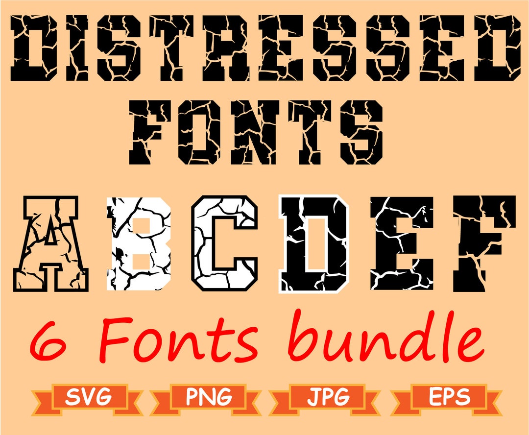 Distressed Font Svg Grunge Font Svg Distressed Letters Svg Distressed ...