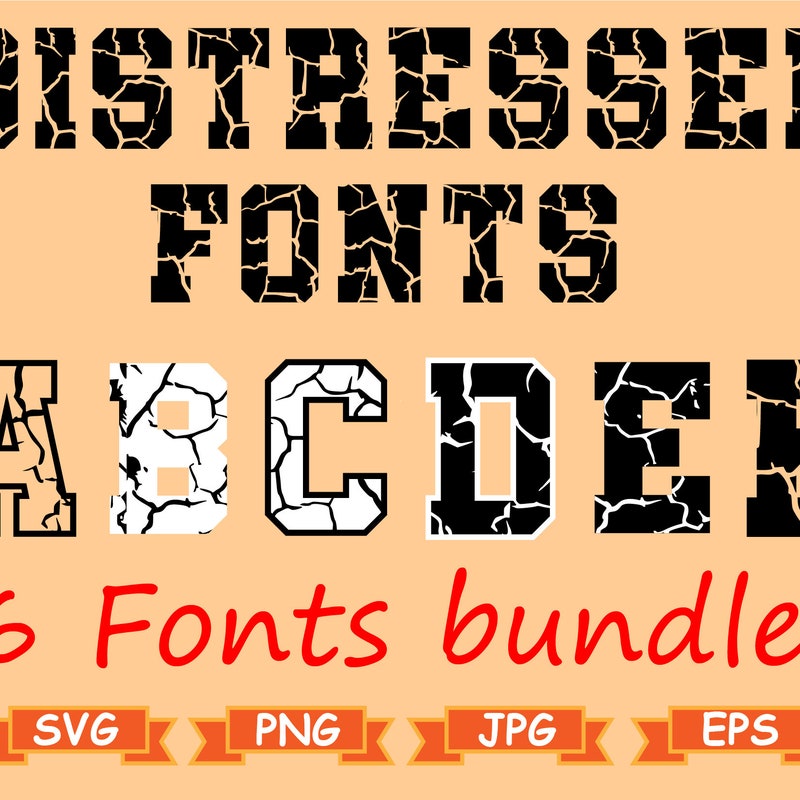 Distressed Letters - Etsy