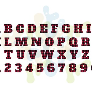 Buffalo Plaid Alphabet SVG Buffalo Plaid SVG Font Plaid Alphabet SVG ...