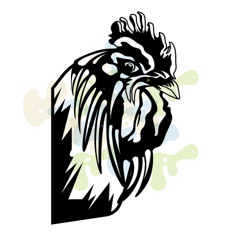 Chicken Dxf, Peeking SVG for Cricut, Chicken Dxf, Farm Life Clipart ...