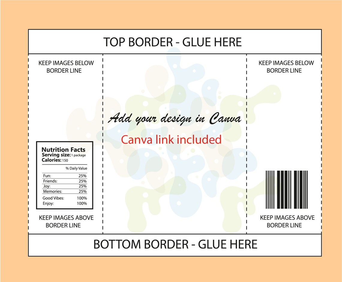 Chip Bag Template Canva Editable, Chip Bag Template, Editable Chip Bag ...