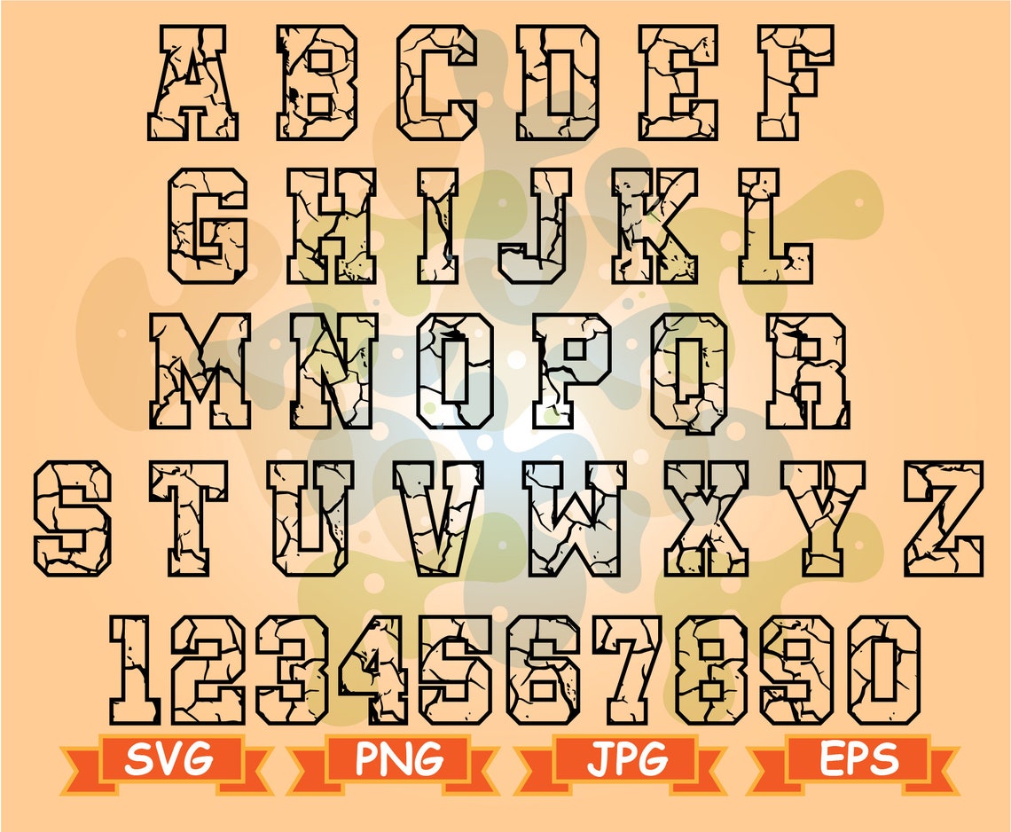 Distressed Font Svg Grunge Font Svg Distressed Letters Svg - Etsy